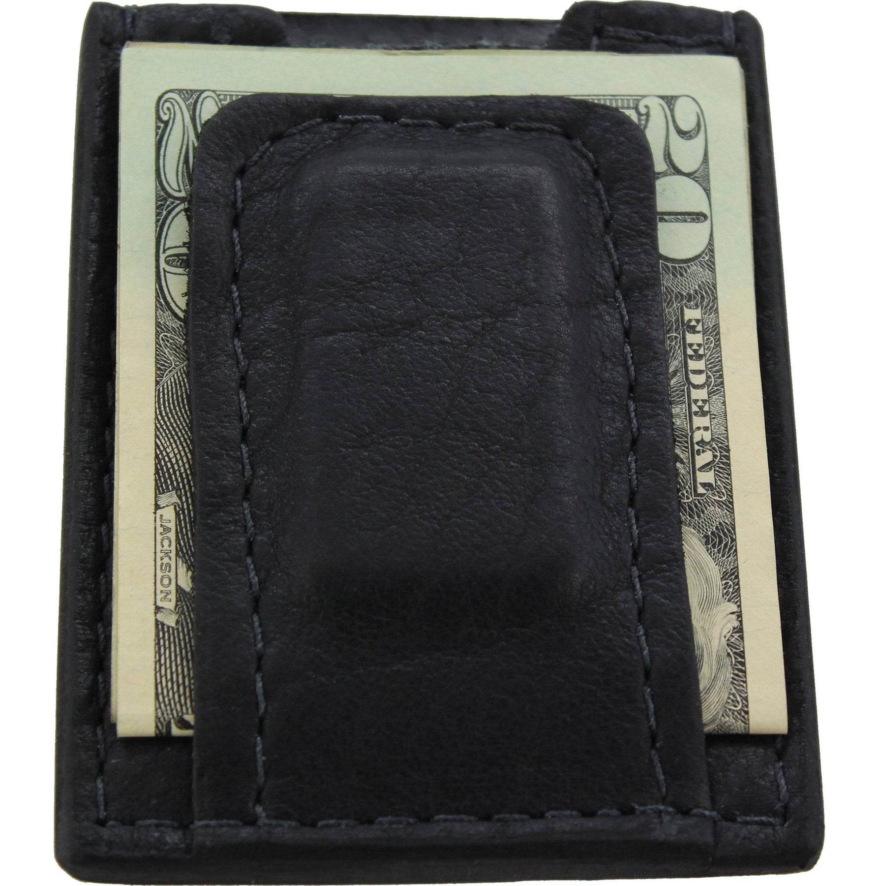 Black American Bison Money Clip Wallet With Credit Card Slots ...