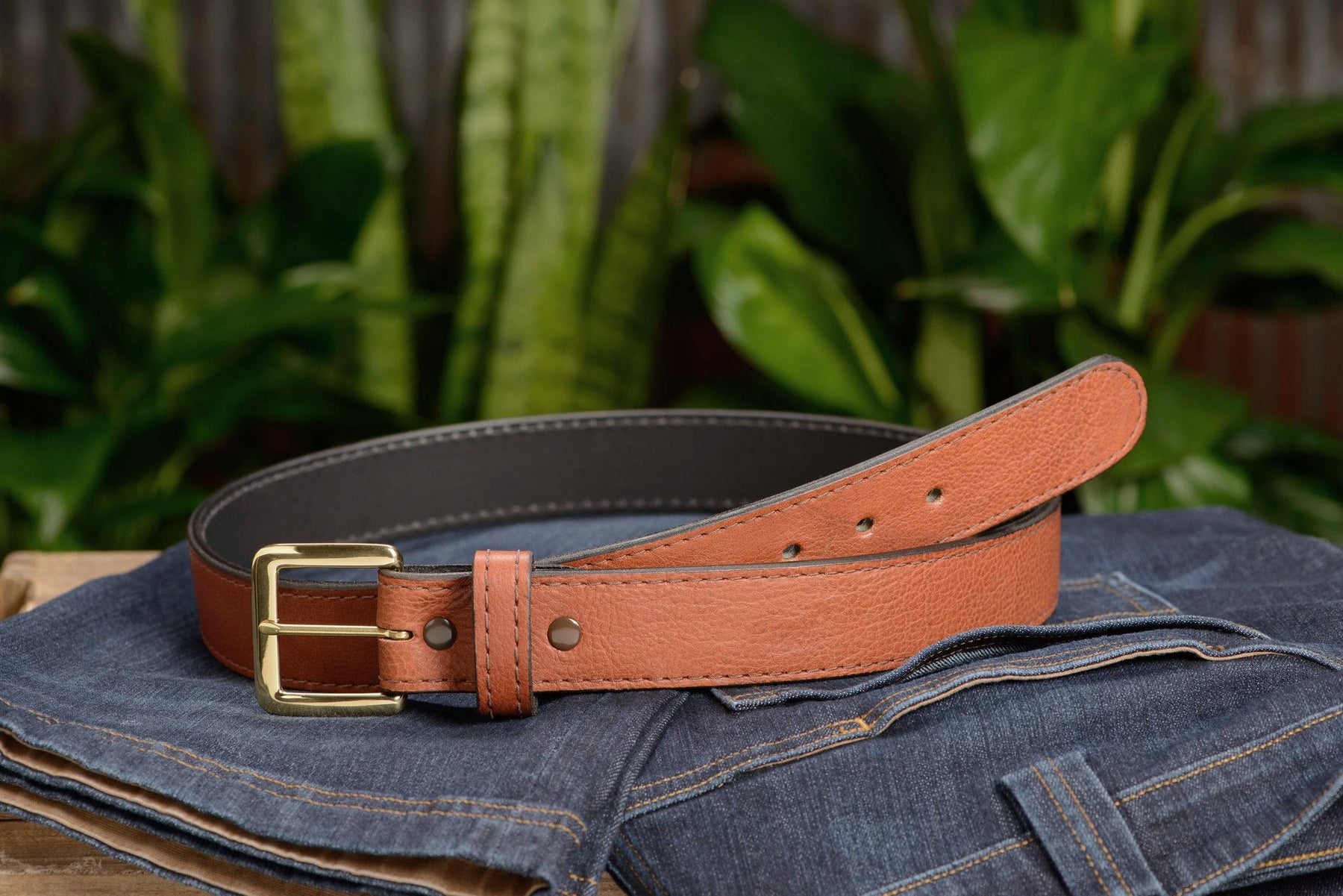 Brown American Bison Leather Belt – BullhideBelts.com