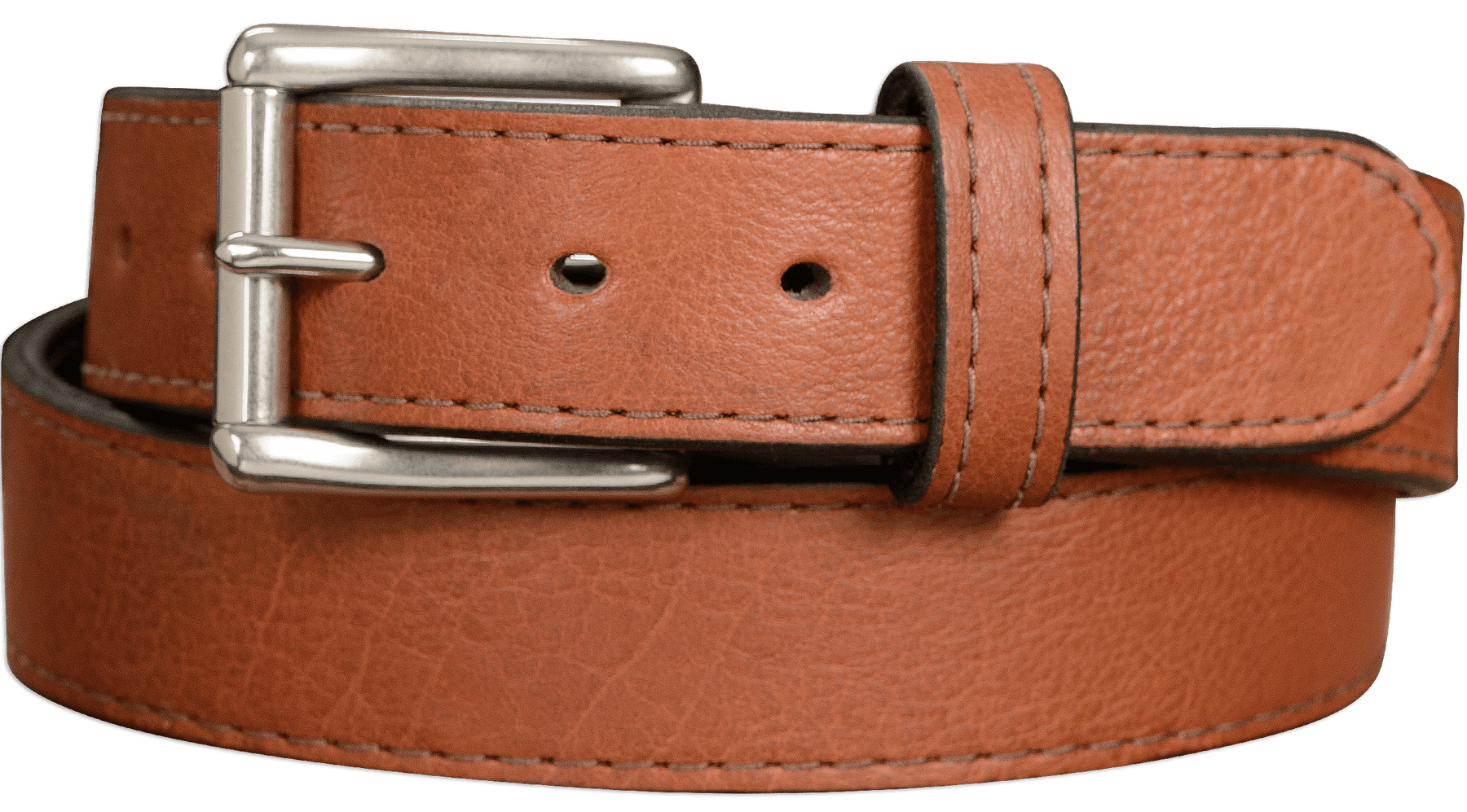 Men's Brown American Bison Leather Max Thickness Gun Belt ...