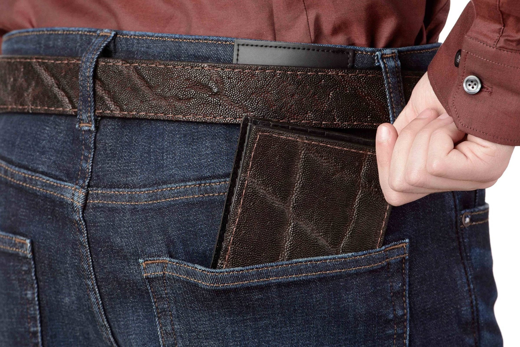 Dark Brown Elephant Bifold Wallet – BullhideBelts.com