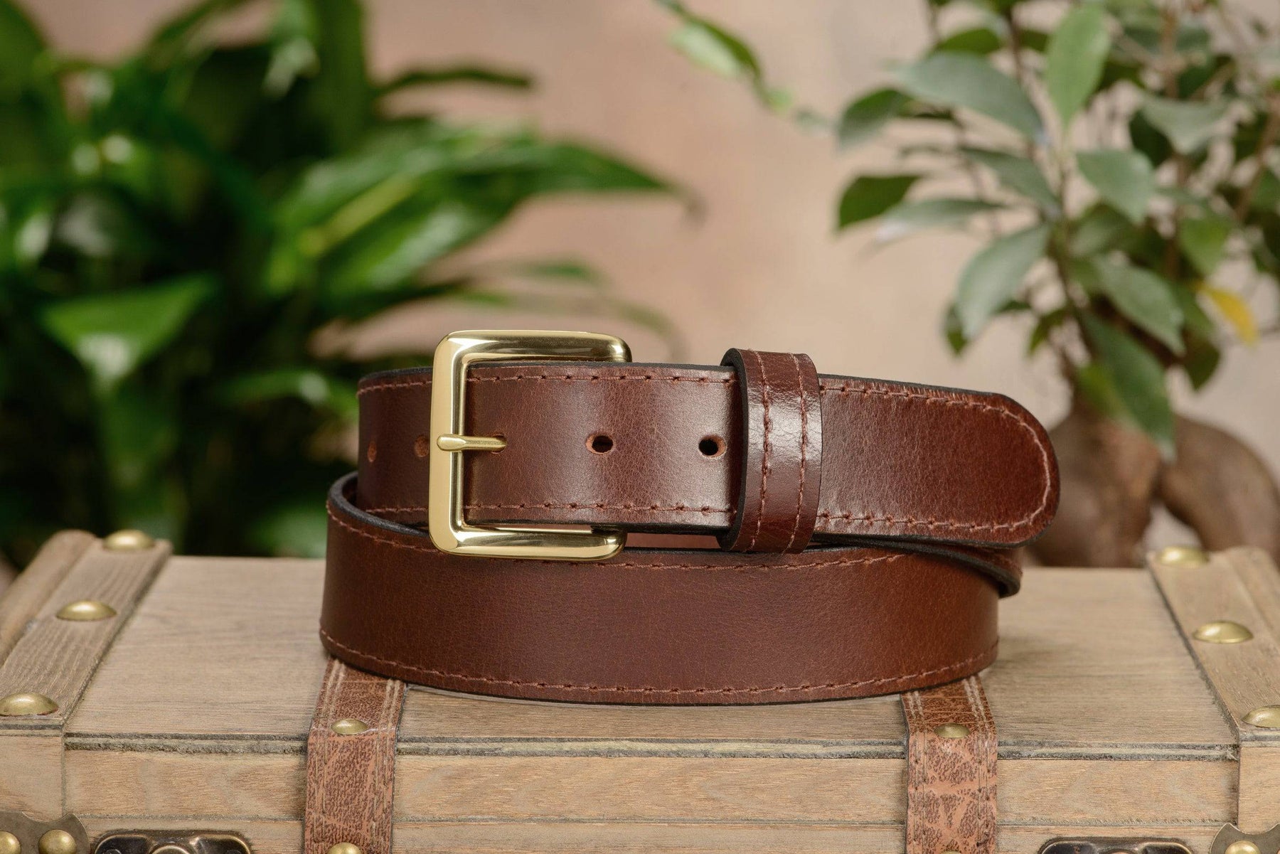Men's Brown Water Buffalo Leather Belt – BullhideBelts.com